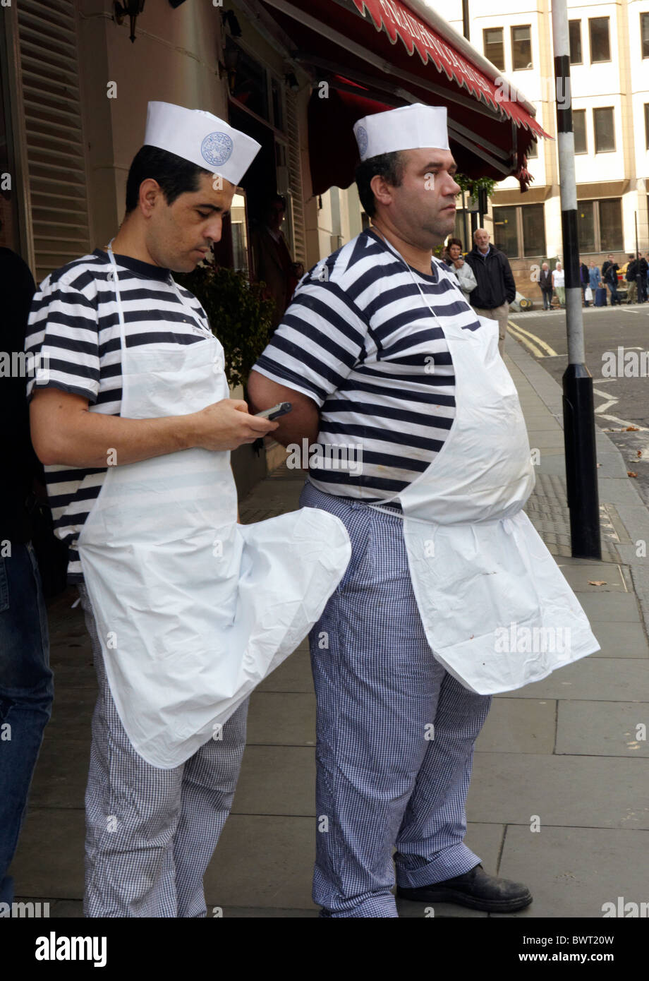 Two Italian Chefs London UK Europe Stock Photo - Alamy