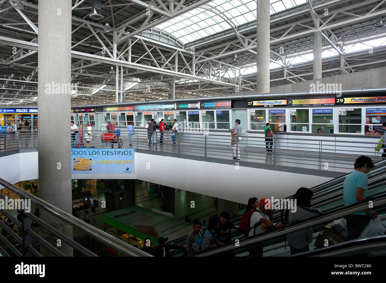 Terminal bus, tickets, city of Santiago of Chili sales offices Stock ...