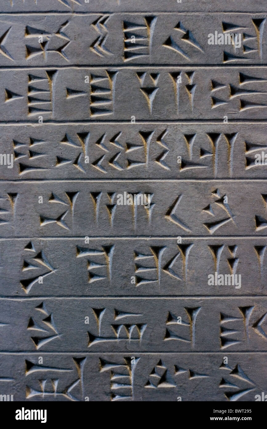 Ancient Persian written relief from Darius palace, the Louvre, Paris ...