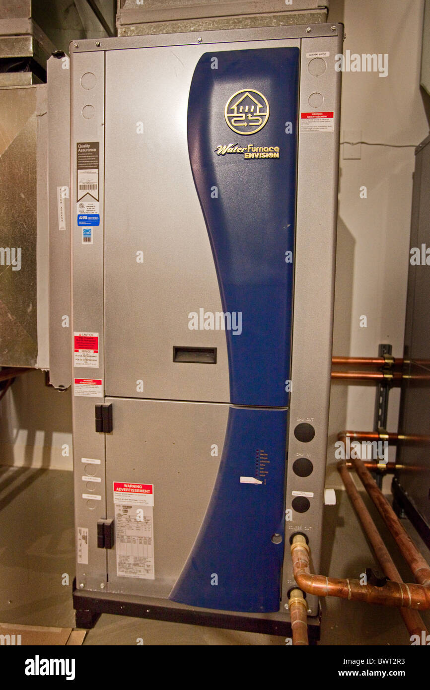 Geothermal Heat Pump in new residential construction building ...