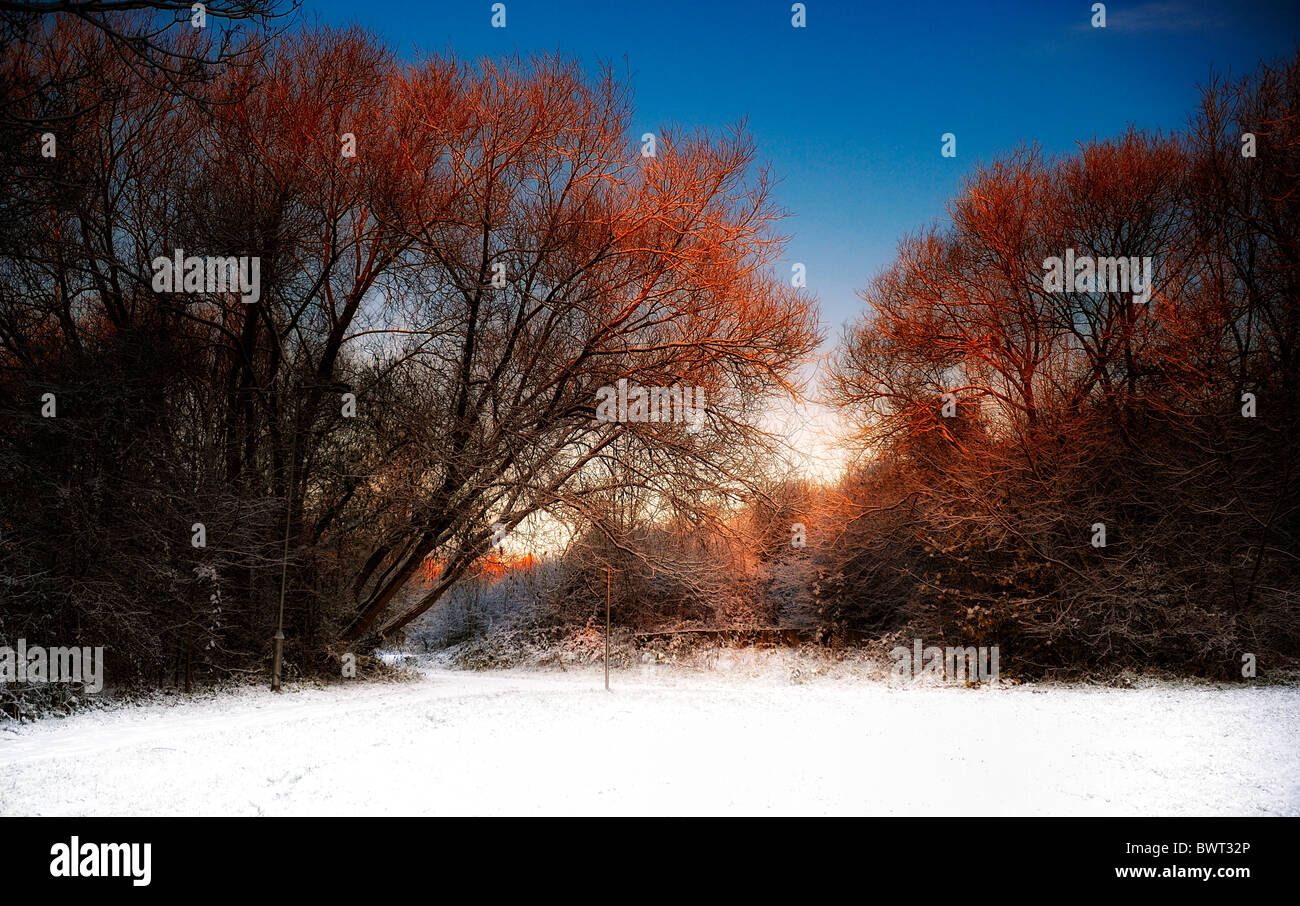 winter scene england uk Stock Photo - Alamy