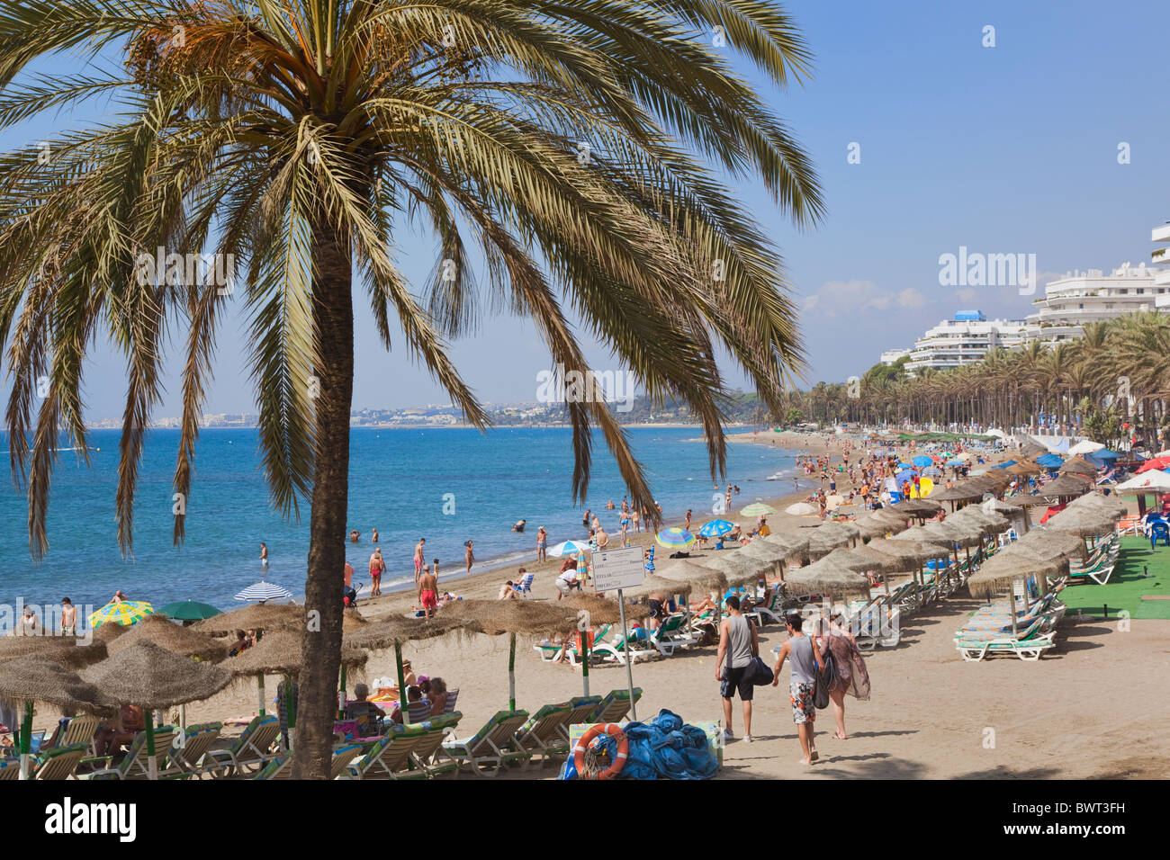 Fontanilla beach, playa de la Fontanilla. Marbella, Malaga Province ...