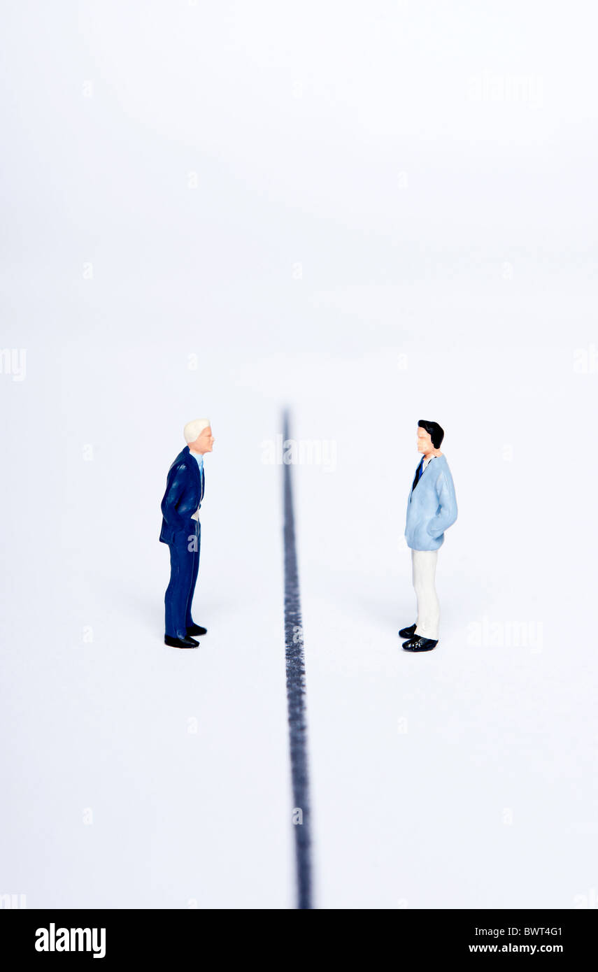 miniature people on team Stock Photo - Alamy