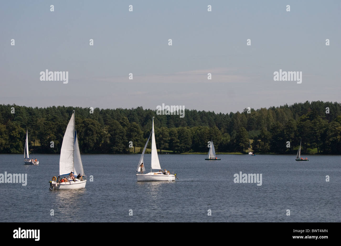 People sailing having vacations in Masuria Stock Photo - Alamy