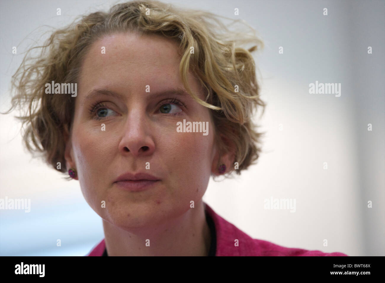 MP Emma Reynolds ponders a speech during a fringe panel discussion ...