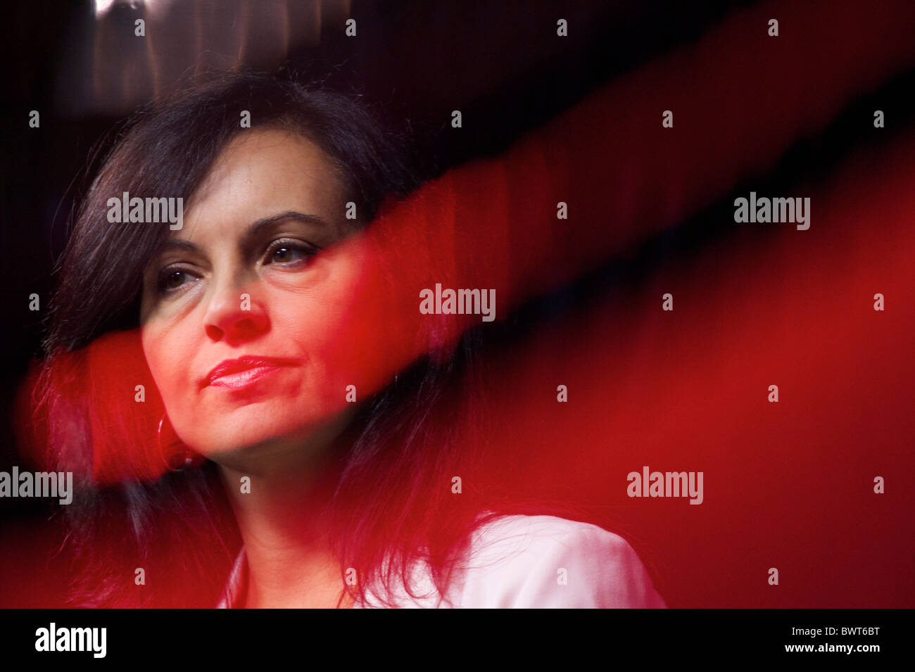 MP Caroline Flint grants a television interview during the Labour Party ...