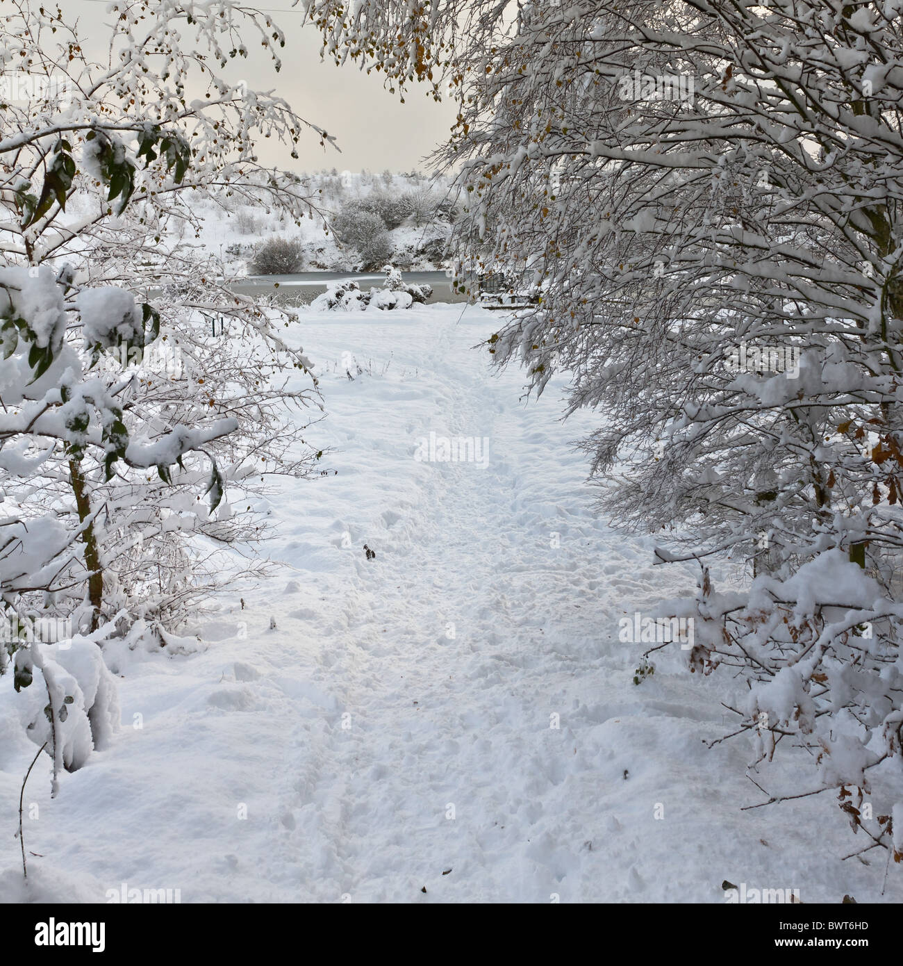 Snow covering lane hi-res stock photography and images - Alamy