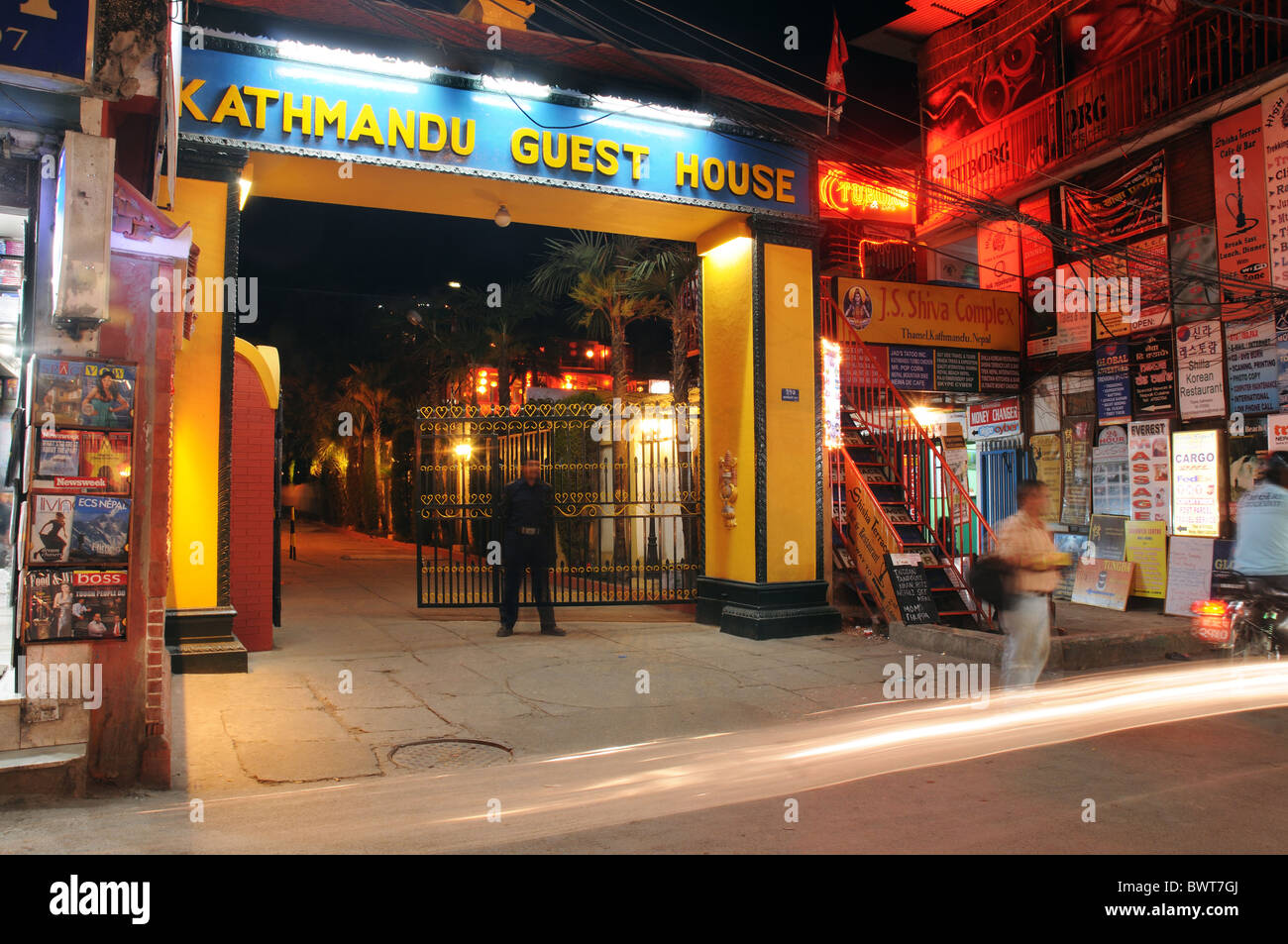The famous Kathmandu Guest House in Thamel Kathmandu Stock Photo - Alamy