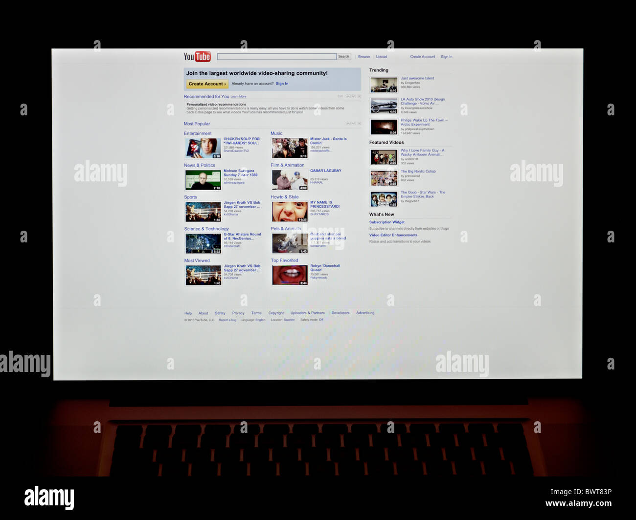 Youtube picture hi-res stock photography and images - Alamy