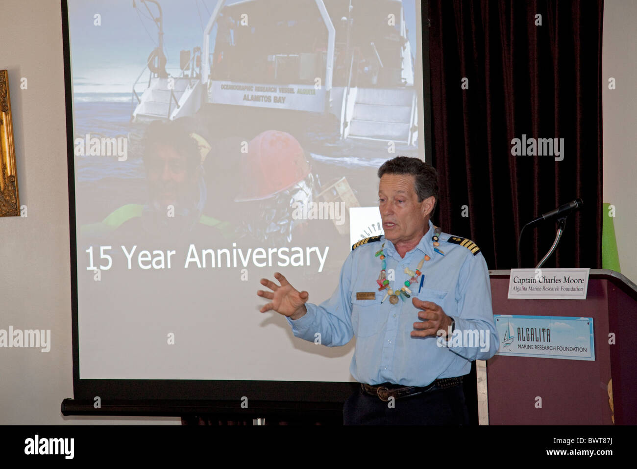 Captain Charles Moore at the 15th Anniversary Celebration of Algalita ...