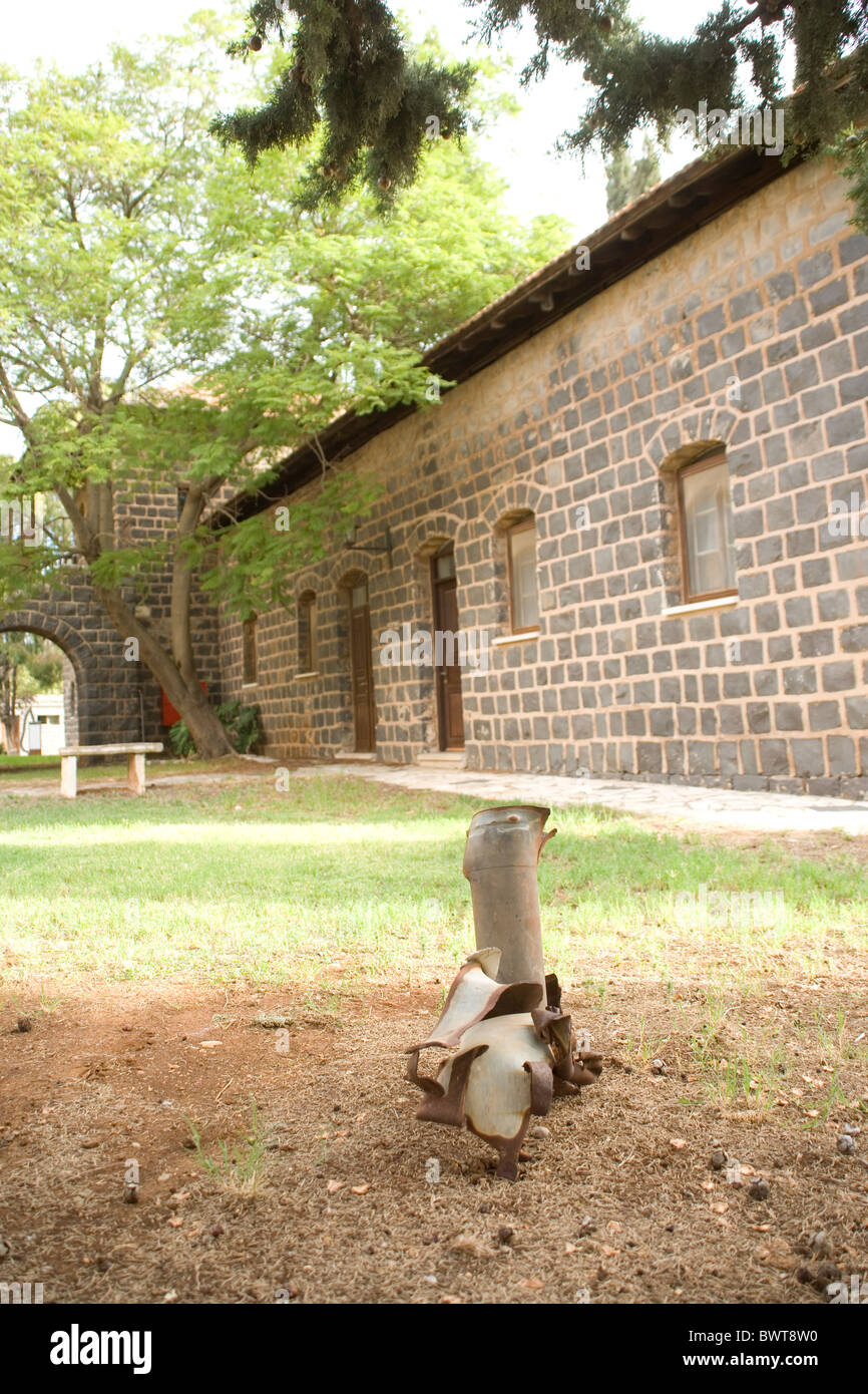 Katyusha rocket embedded in the lawn in front of the founders House in ...