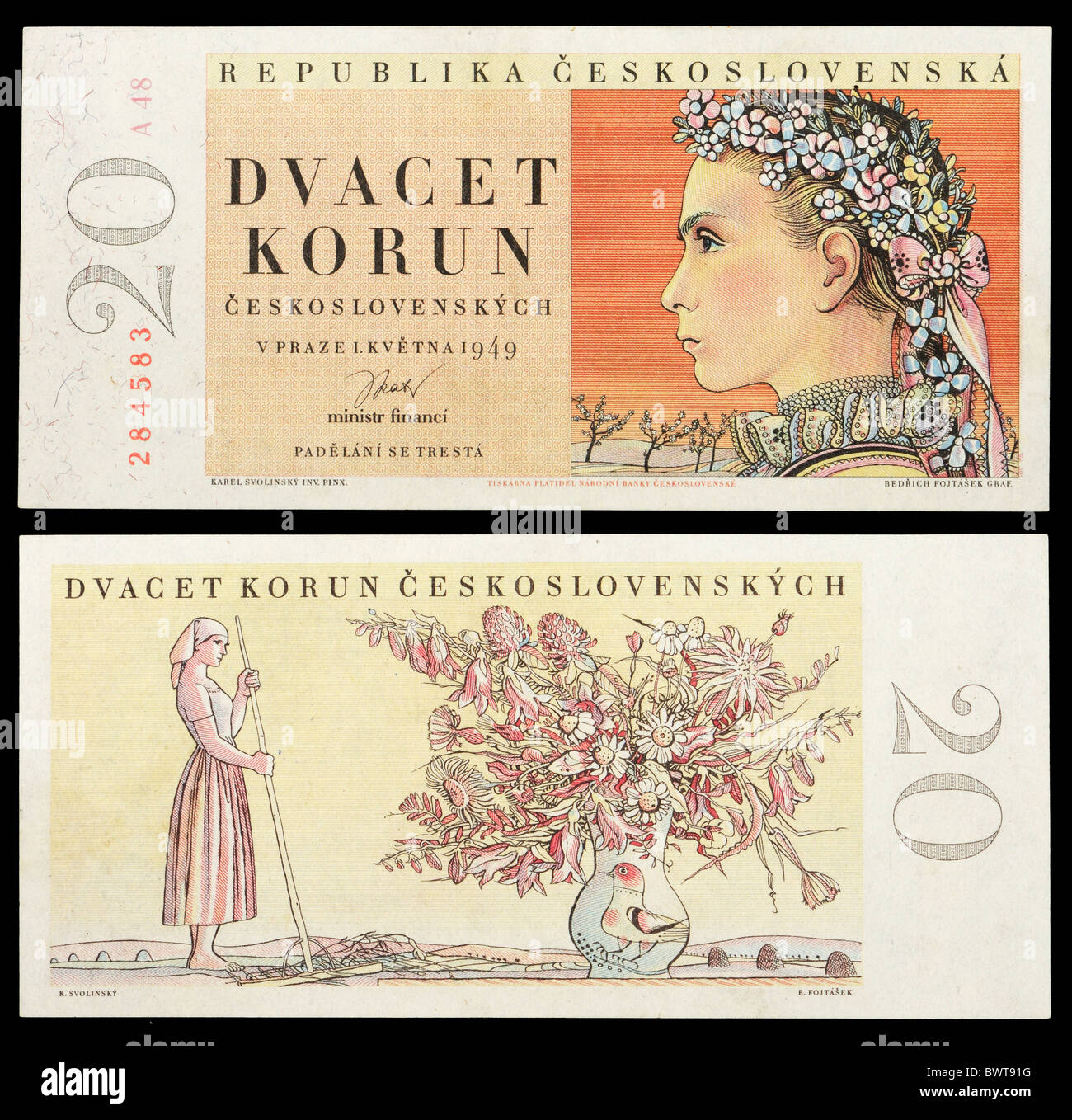 Czechoslovakia money hi-res stock photography and images - Alamy