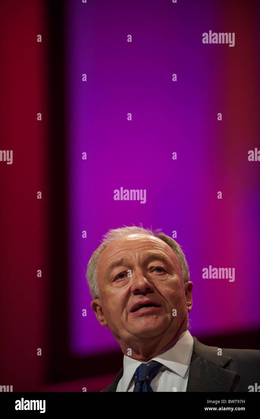 Former London Mayor Ken Livingstone addresses delgates attending the ...