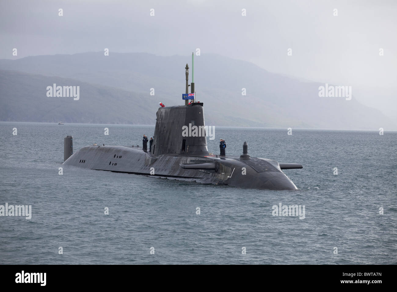 HMS Astute the Royal Navy's most advanced submarine in the waters off ...