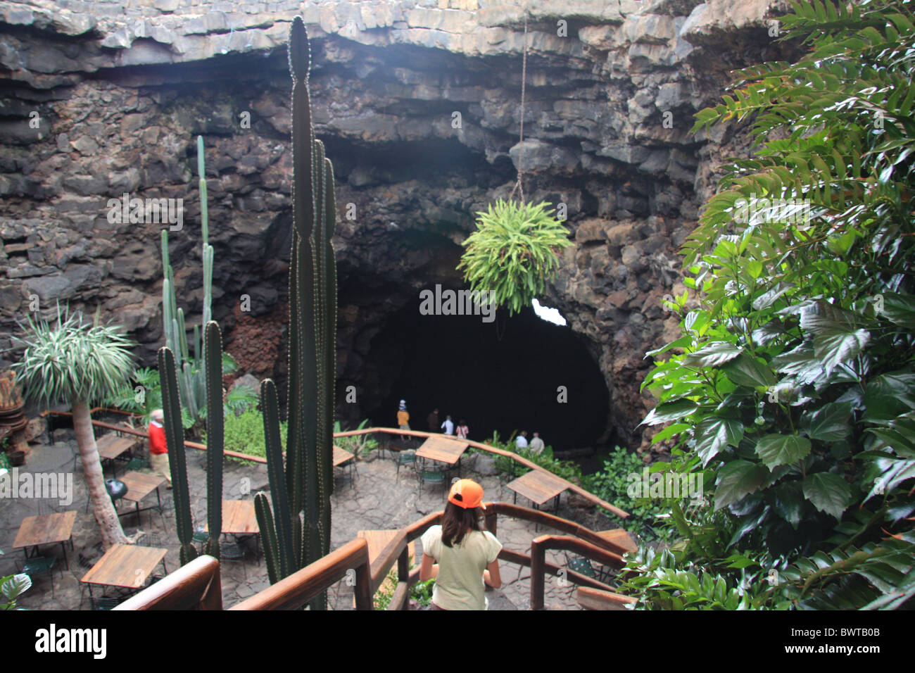 Lanzarote island Spain Europe Canary islands Jameos del Agua grotto ...