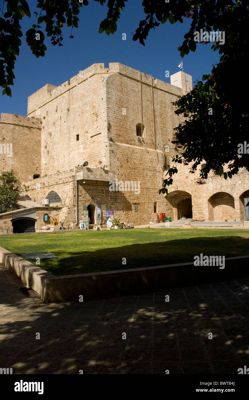 The Crusaders Citadel the Knights Hall in Acre,Israel Stock Photo - Alamy