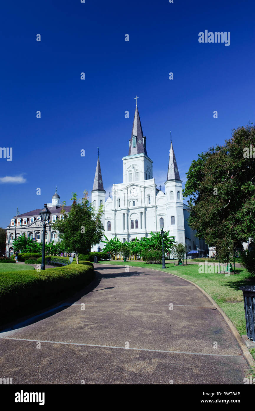 St Louis Cathedral and Jackson Square Stock Photo - Alamy
