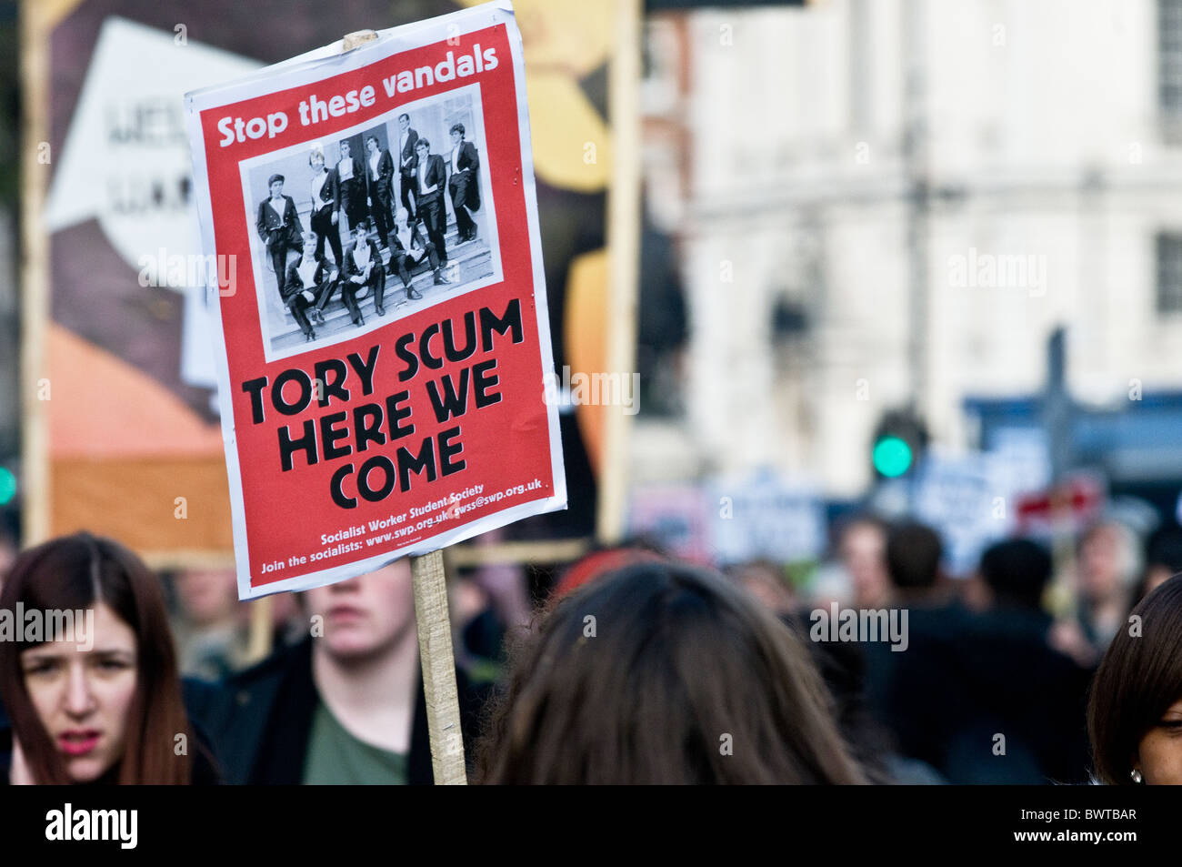 Student Protest Placard Student Demonstration Stock Photo - Alamy
