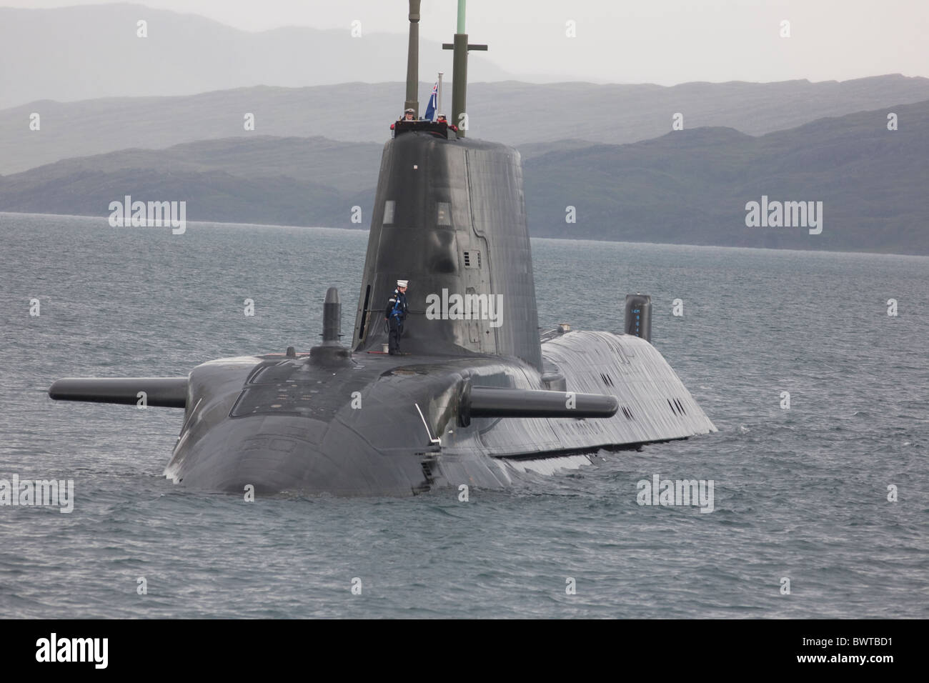 HMS Astute the Royal Navy's most advanced submarine in the waters off ...