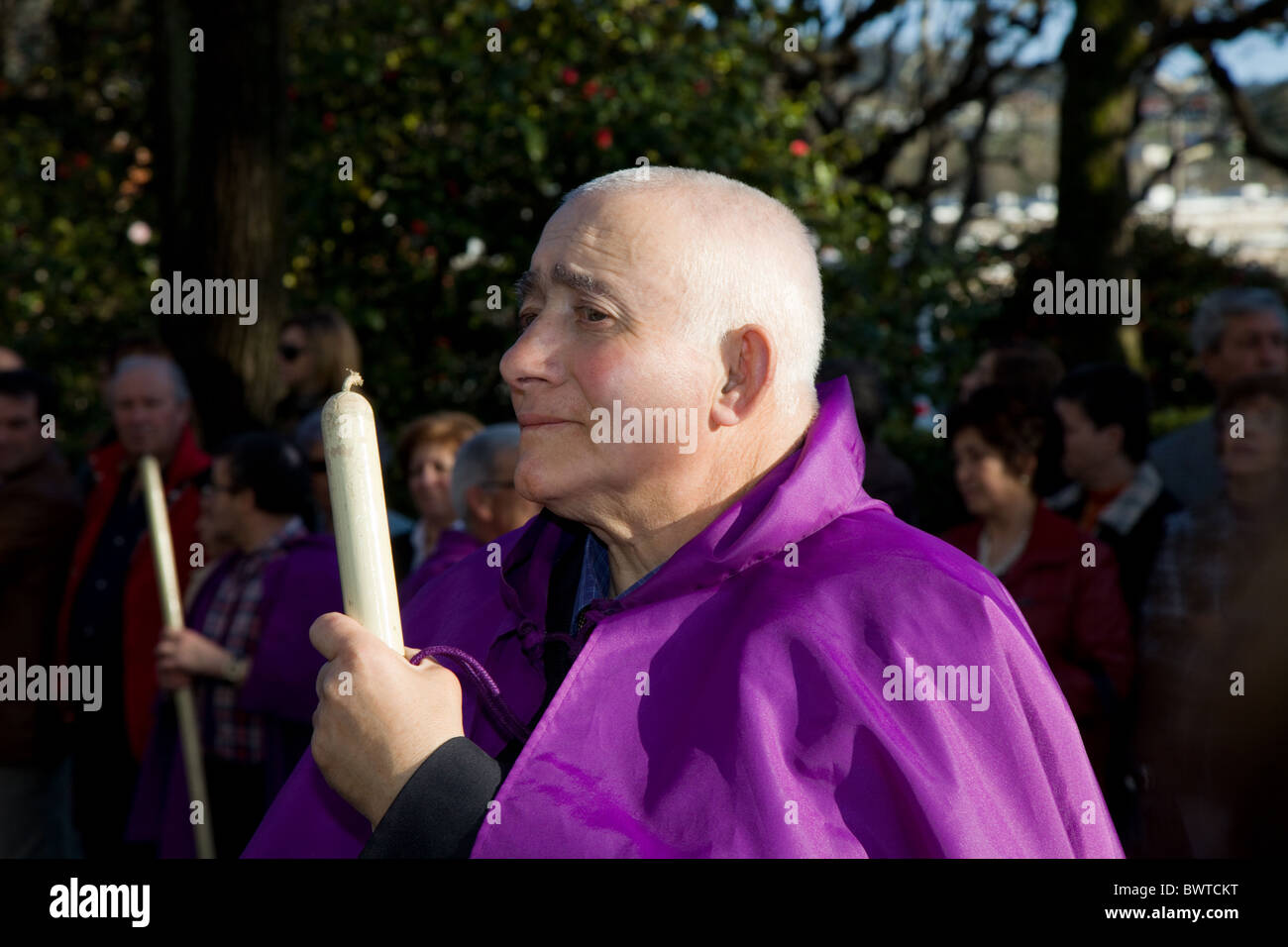 Catholics walk in a procession of the Easter Holy Week, in Guimaraes ...