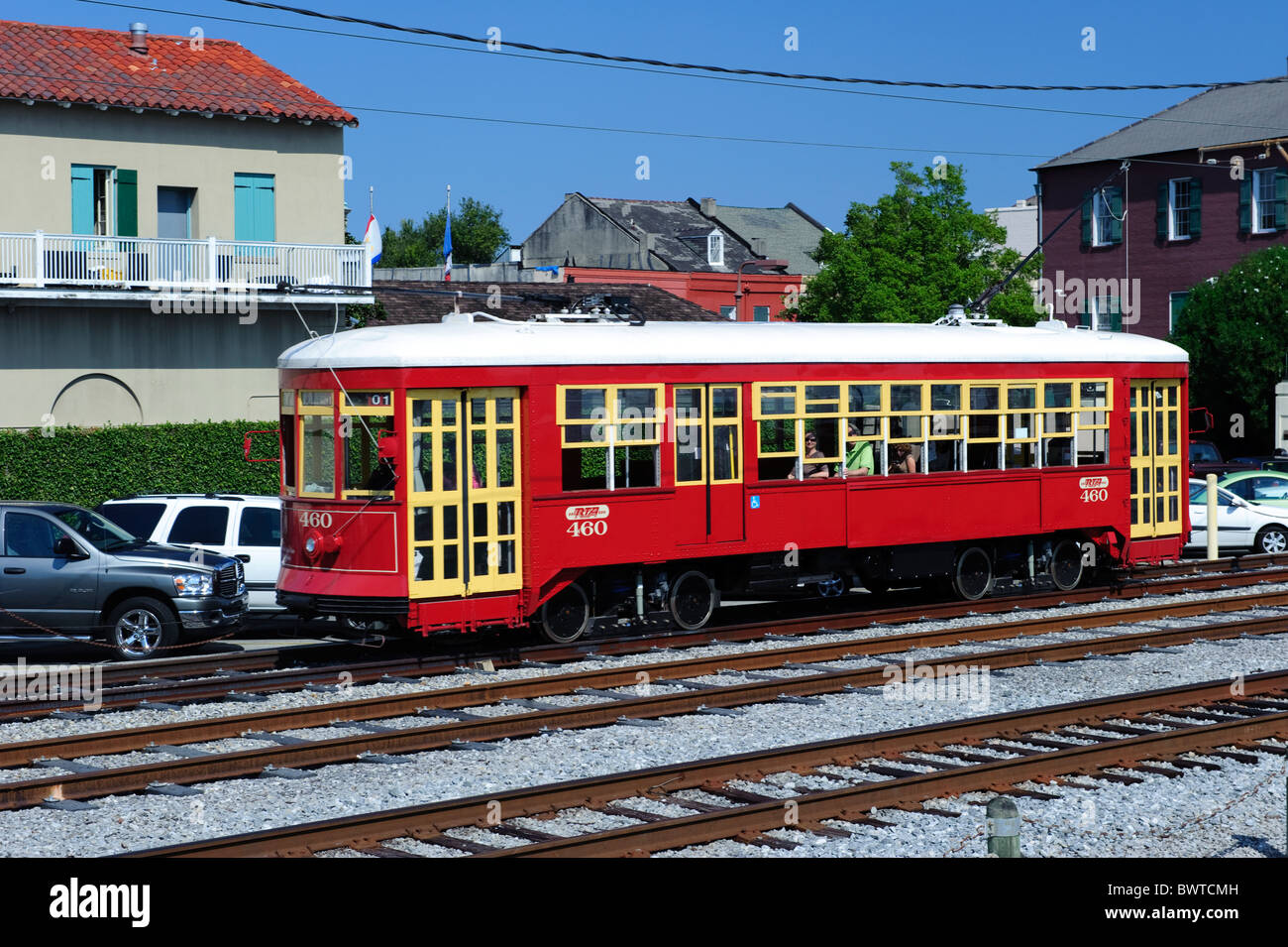 New Orleans Tram Car Stock Photo - Alamy