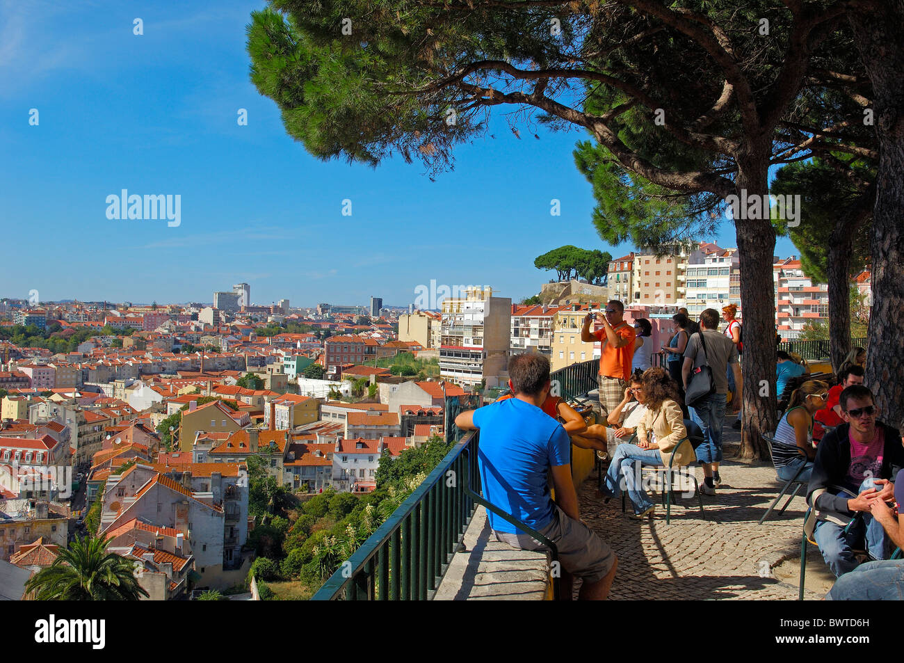Lisbon, Graça District, Miradouro (viewpoint) da Graça, Portugal Stock ...