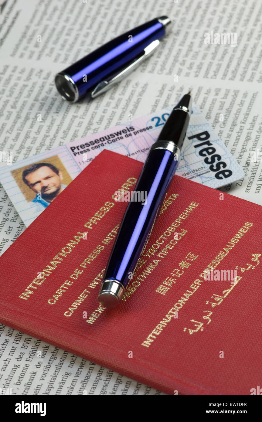 International press card Stock Photo - Alamy