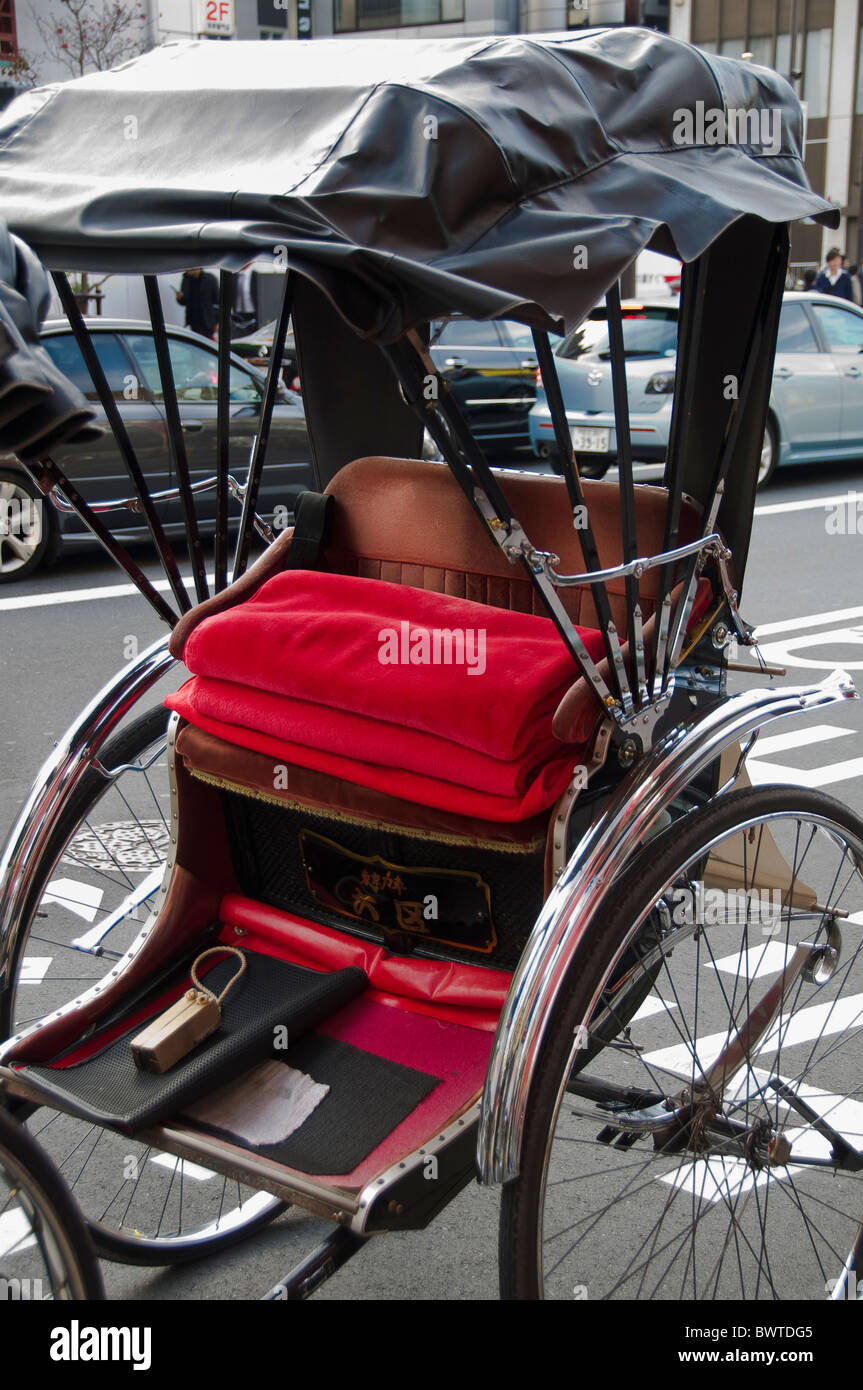 Japanese Rickshaw in Tokyo, Asakusa. It is used mostly for tourists to ...