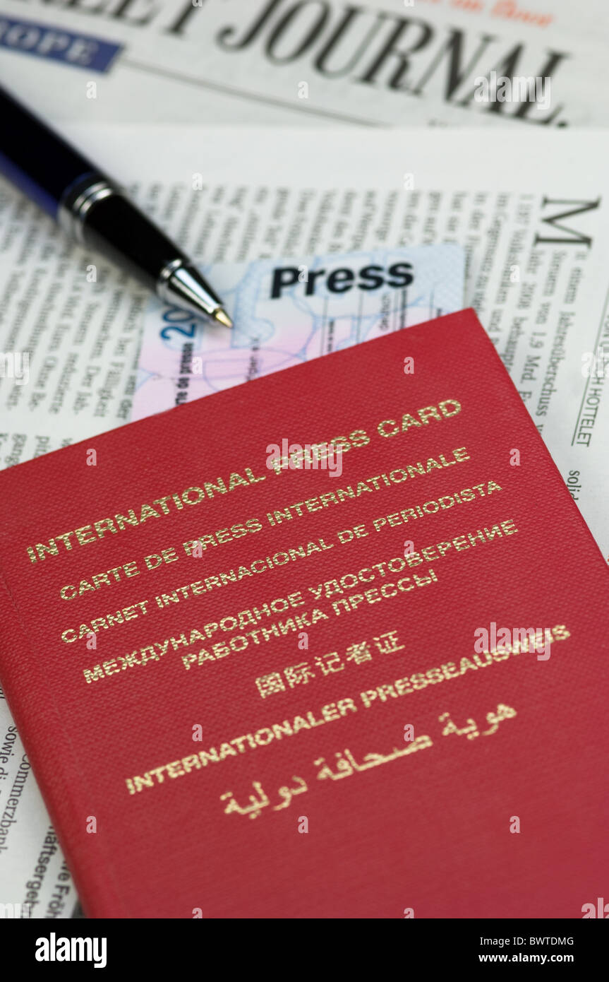 International press card Stock Photo - Alamy