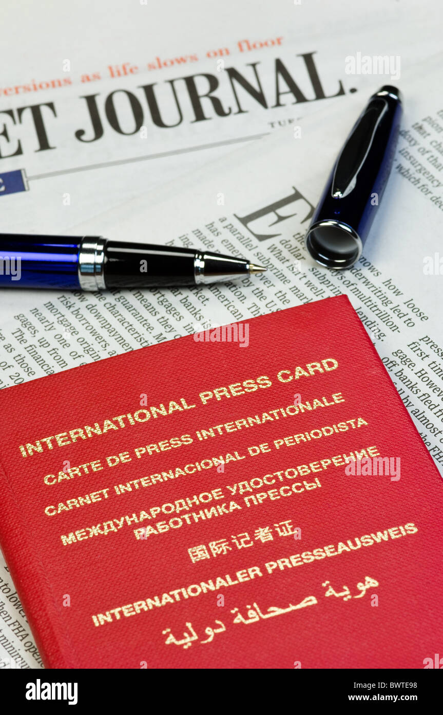 International press card Stock Photo - Alamy