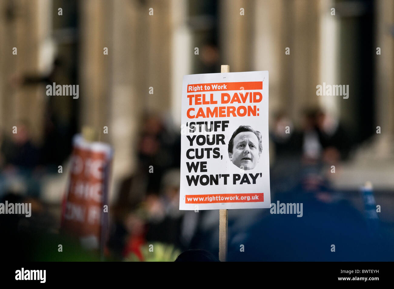 Student Protest Placard Student Demonstration Stock Photo - Alamy