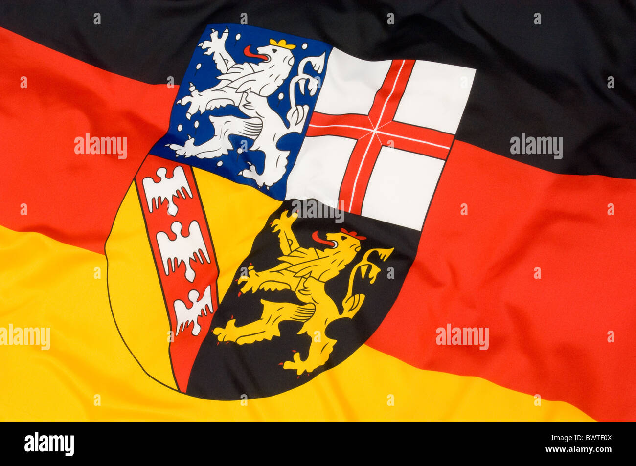 Flag of Saarland Stock Photo - Alamy