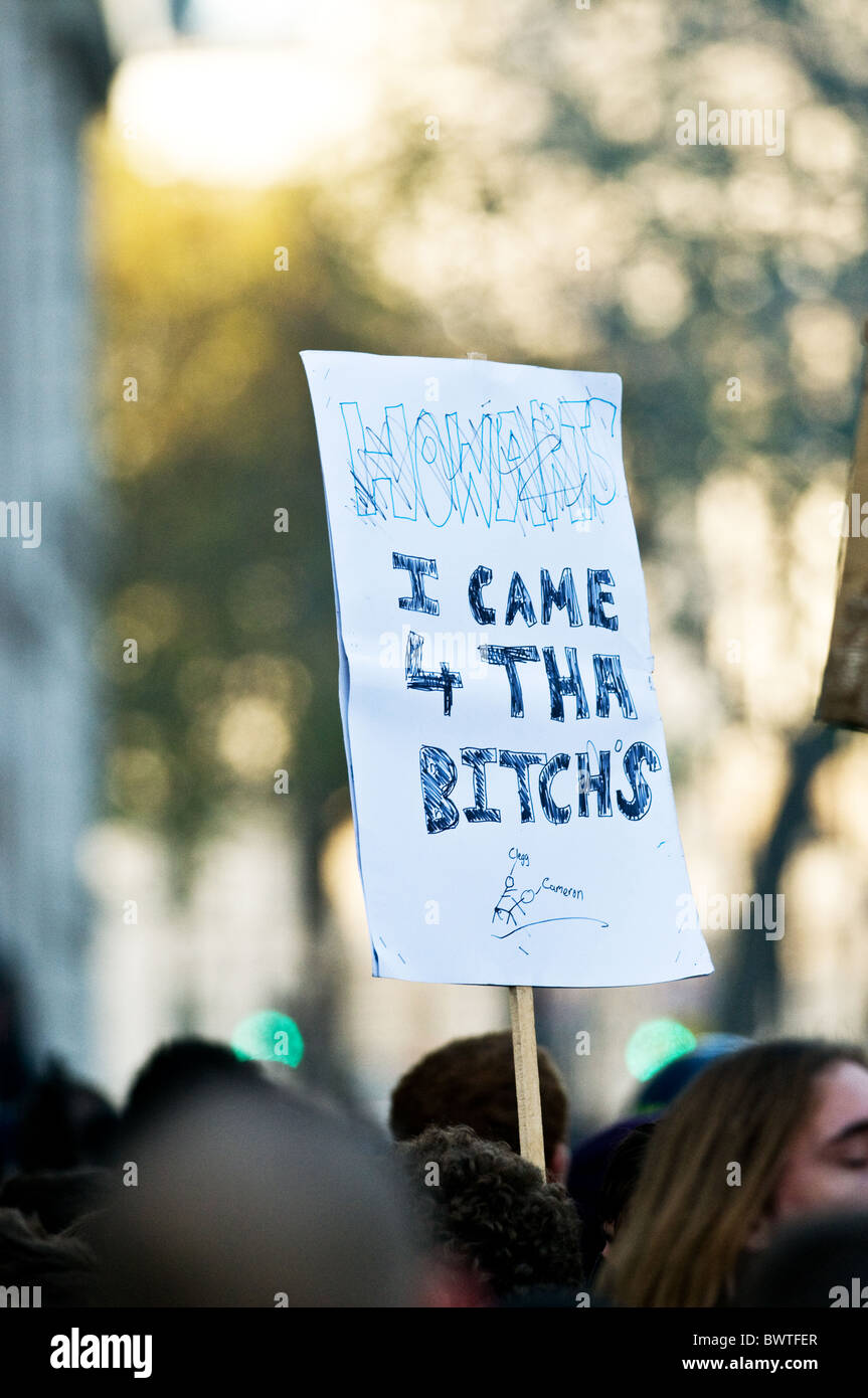 Student Protest Placard Student Demonstration Stock Photo - Alamy
