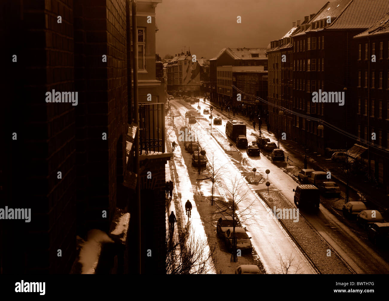 WINTER STREET SCENE Stock Photo - Alamy