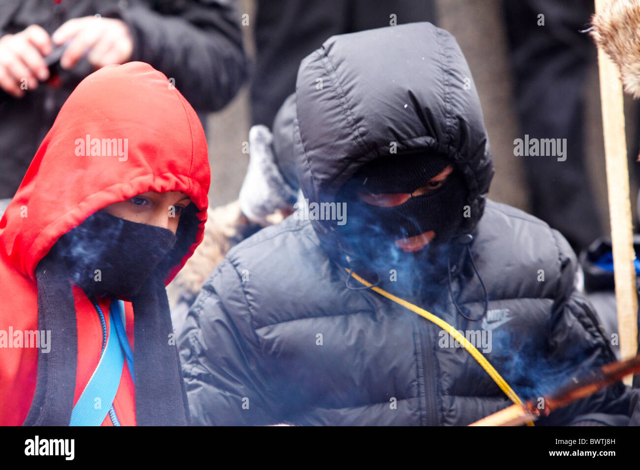 Masked Demonstrators High Resolution Stock Photography and Images - Alamy