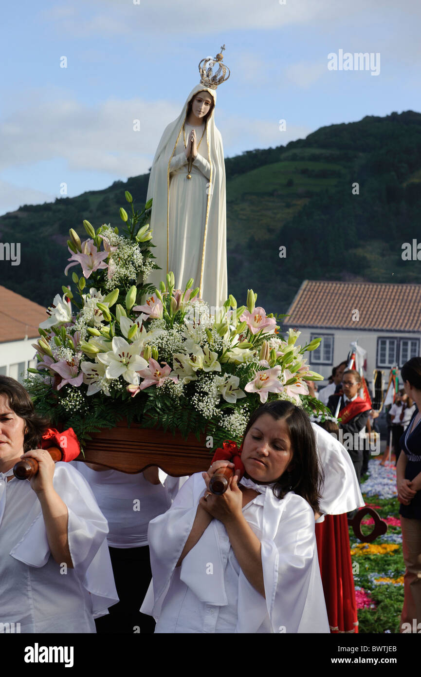 Procession in Agua Retorta, Isle of Sao Miguel Stock Photo - Alamy