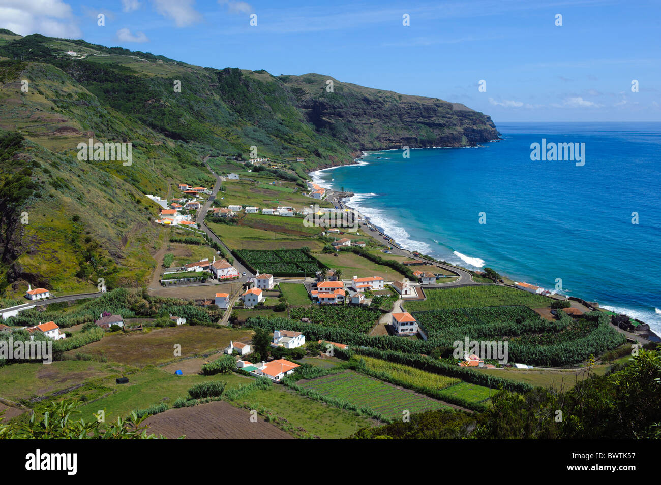 Blick auf praia formosa auf der insel santa maria hi-res stock ...