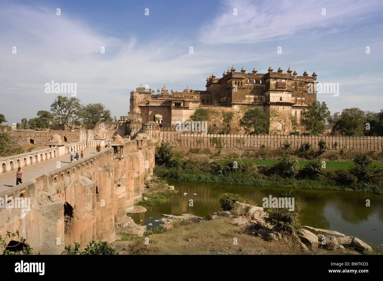 India Madhya Pradesh Orchha city Raj Mahal Palace Asia travel January ...