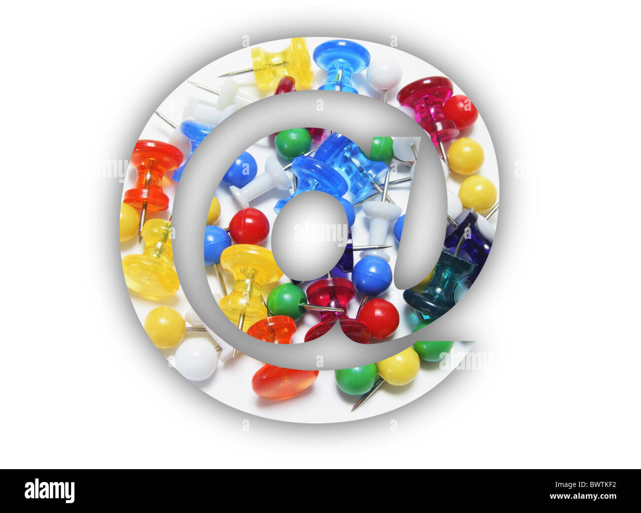 Internet Symbol and Pushpins Stock Photo - Alamy