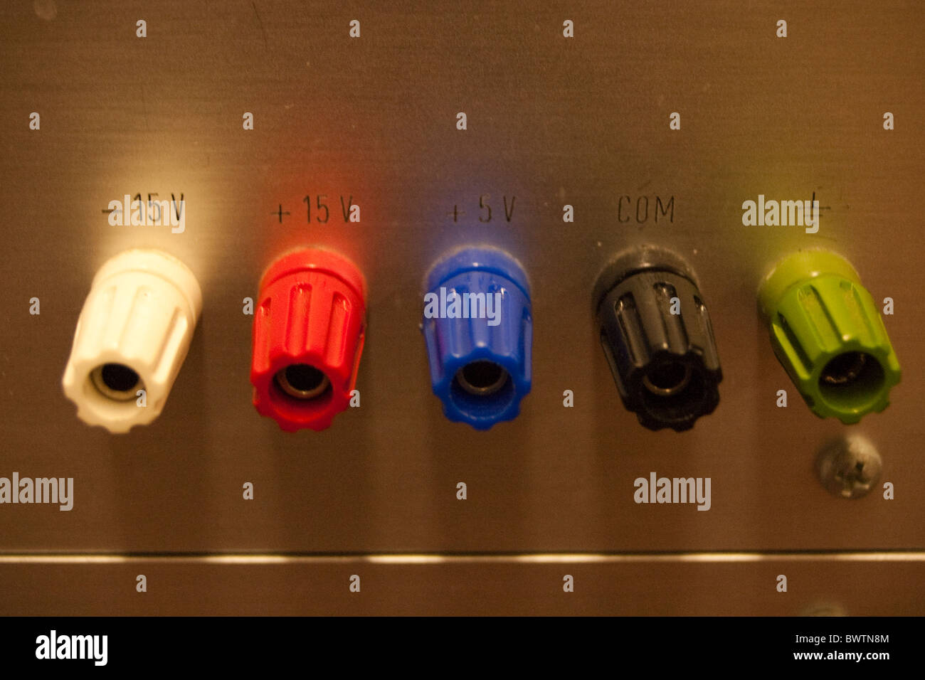 Cable connectors in a Physics Lab, University of Porto Stock Photo - Alamy