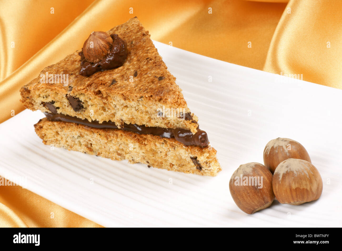 Hazelnut cream cake hi-res stock photography and images - Alamy