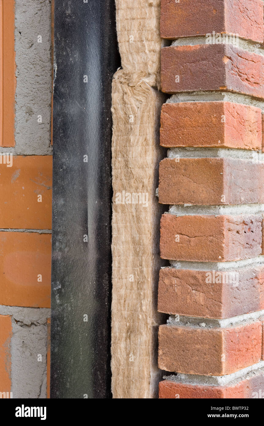 Thermal insulation of a brick wall Stock Photo - Alamy