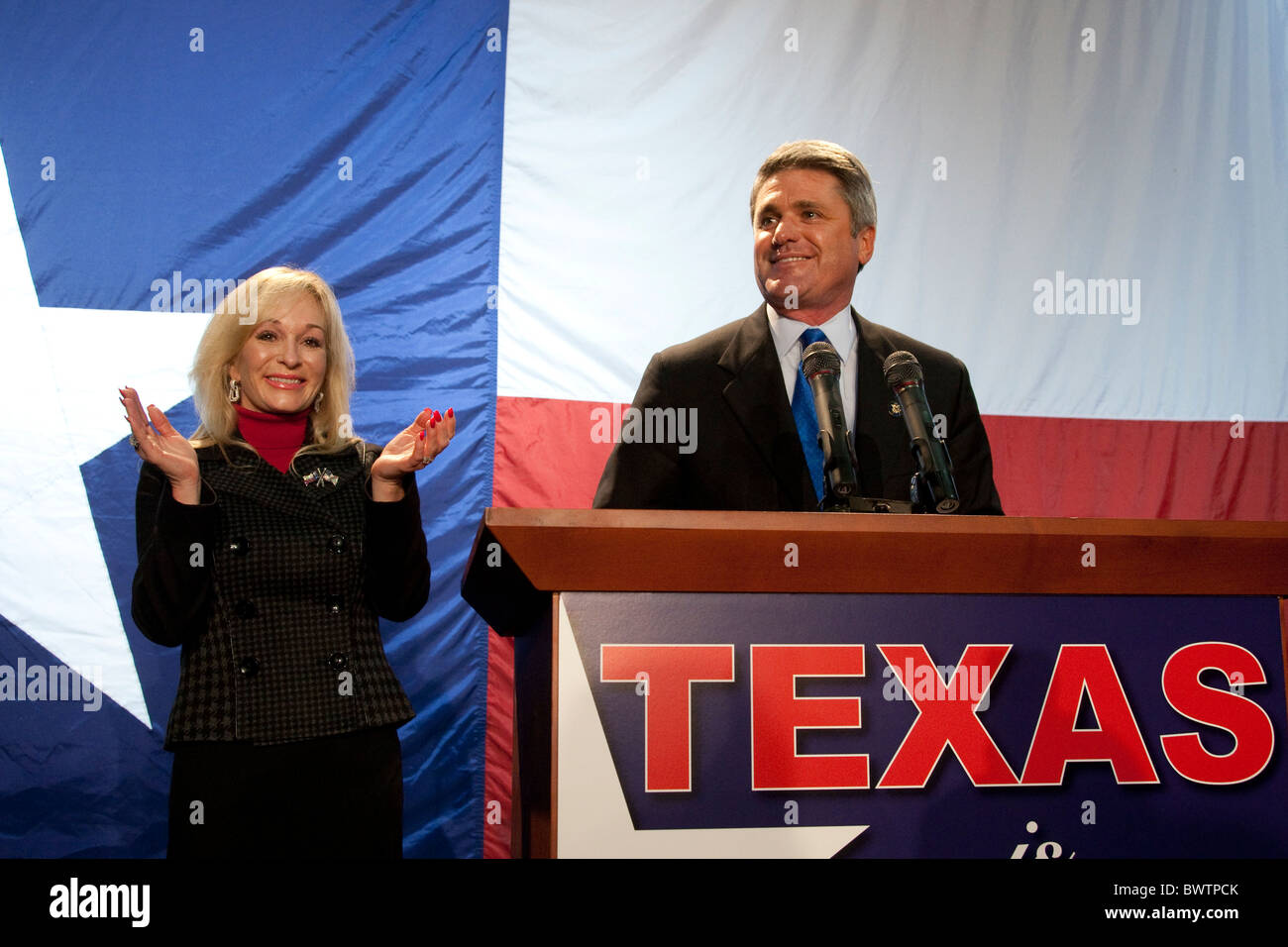 Congressman Michael McCaul of Texas speaks after he defeated Ted Ankrum ...