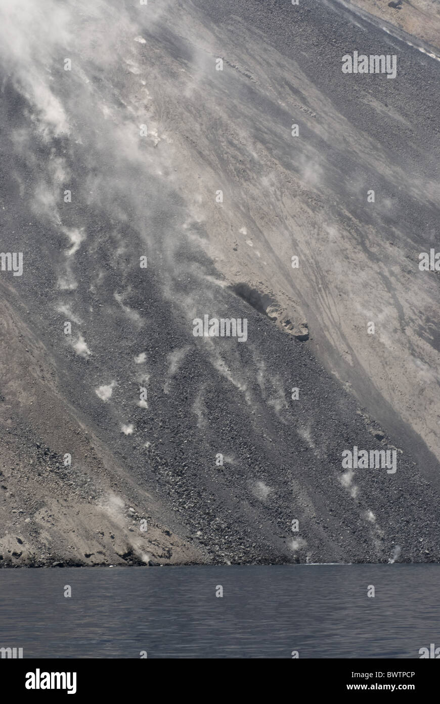 Volcanic Volcano Rock Scree Slope Sea Splash Komba Alor Indonesia ...