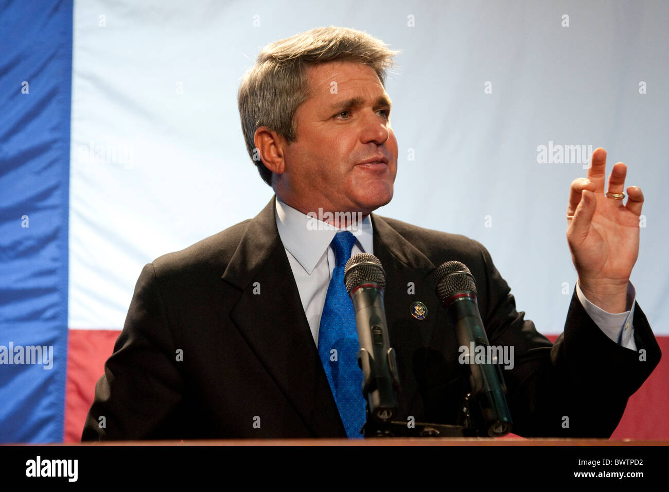 Congressman Michael McCaul of Texas speaks after he defeated Ted Ankrum ...