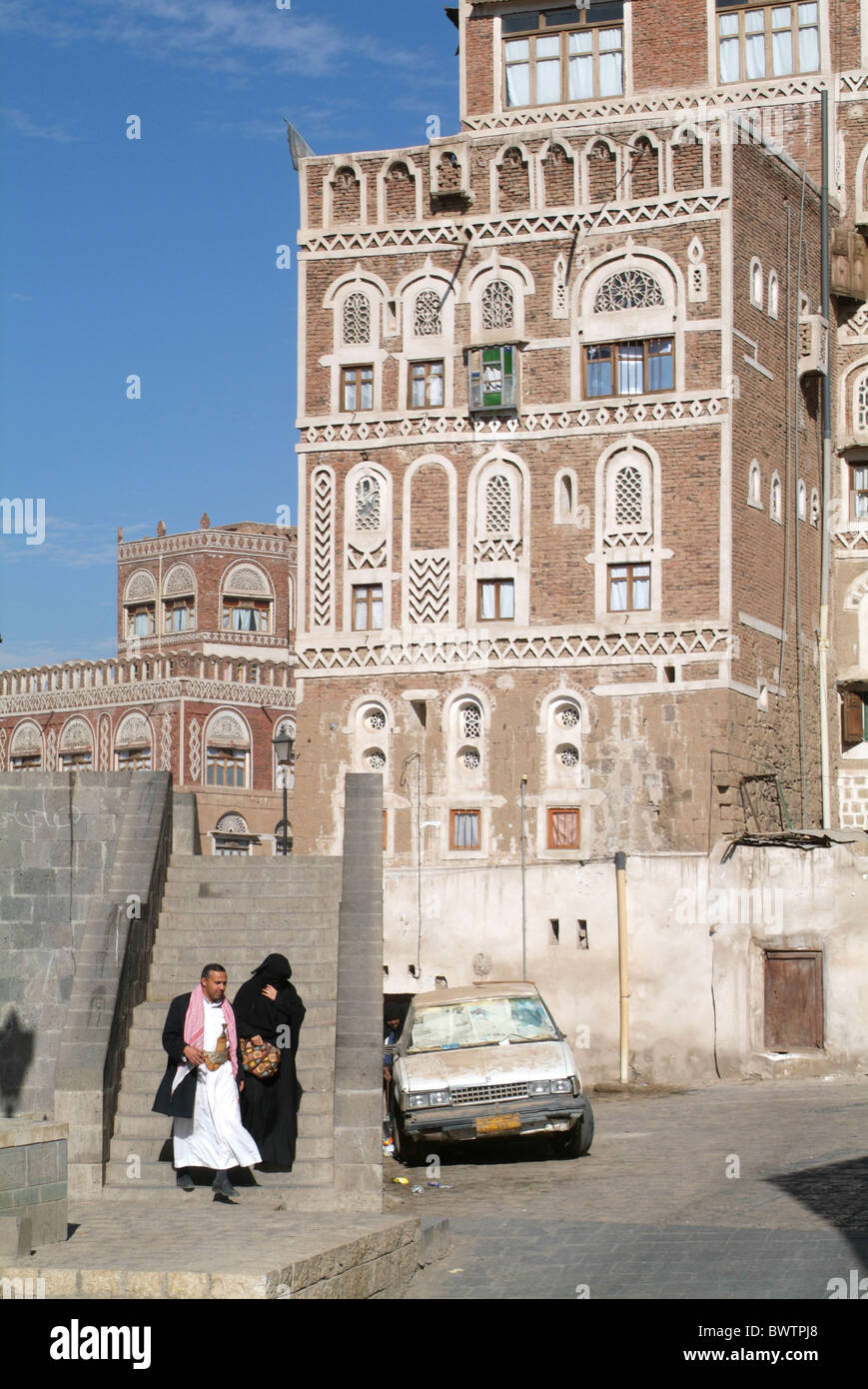 Yemen Sana'a Sanaa Old San'a architecture old city town UNESCO world ...