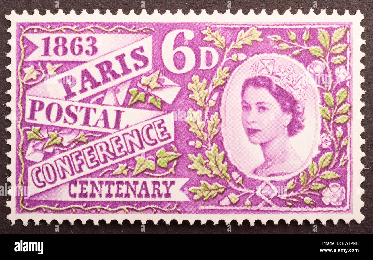 United Kingdom Postage Stamp 6d, 1963 issue Stock Photo - Alamy