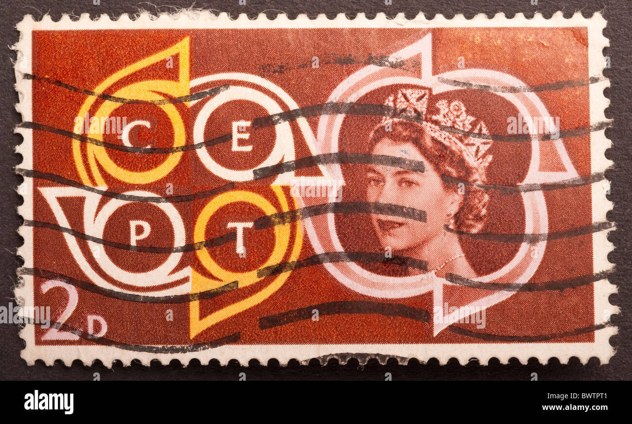 United Kingdom Postage Stamp 2d, 1961 issue Stock Photo - Alamy