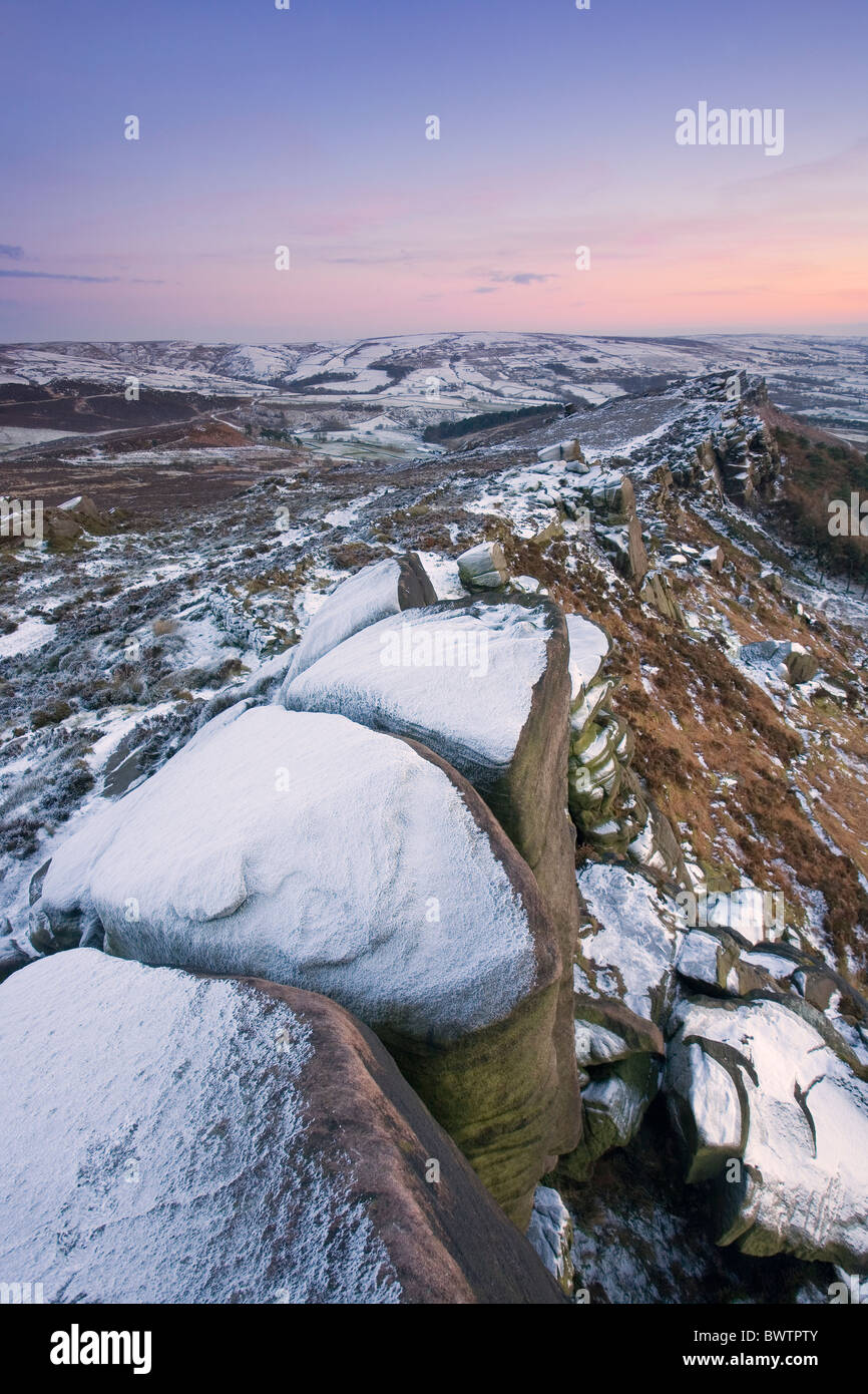 View towards Hen Cloud and Staffordshire Countryside from The Roaches ...