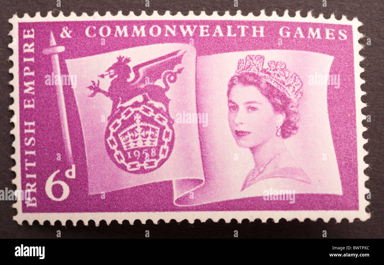 United Kingdom Postage Stamp 6d, 1958 issue Stock Photo - Alamy